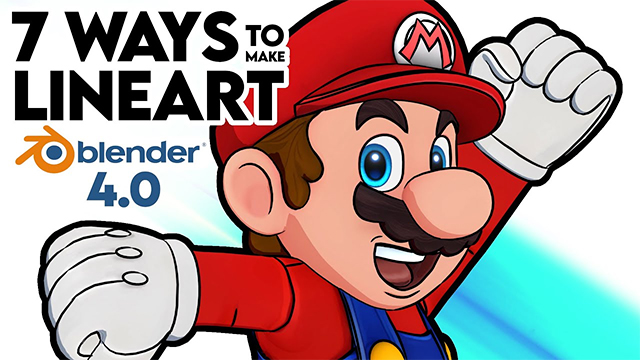 Blender 4 でラインアートをつくる 7つの方法（※英語ムービー） | 3dtotal 日本語オフィシャルサイト